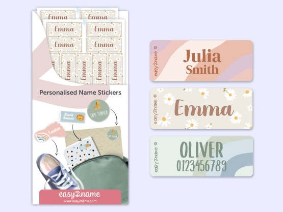 Small Design Name Stickers: personalised | Easy2Name